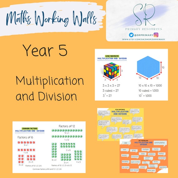 Year 5 Maths Working Wall: Multiplication and Division A - Etsy