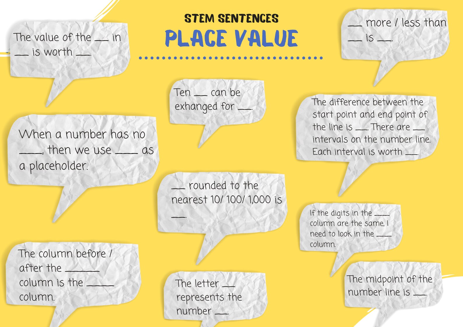 Year 5 Maths Working Wall - Place Value - Etsy