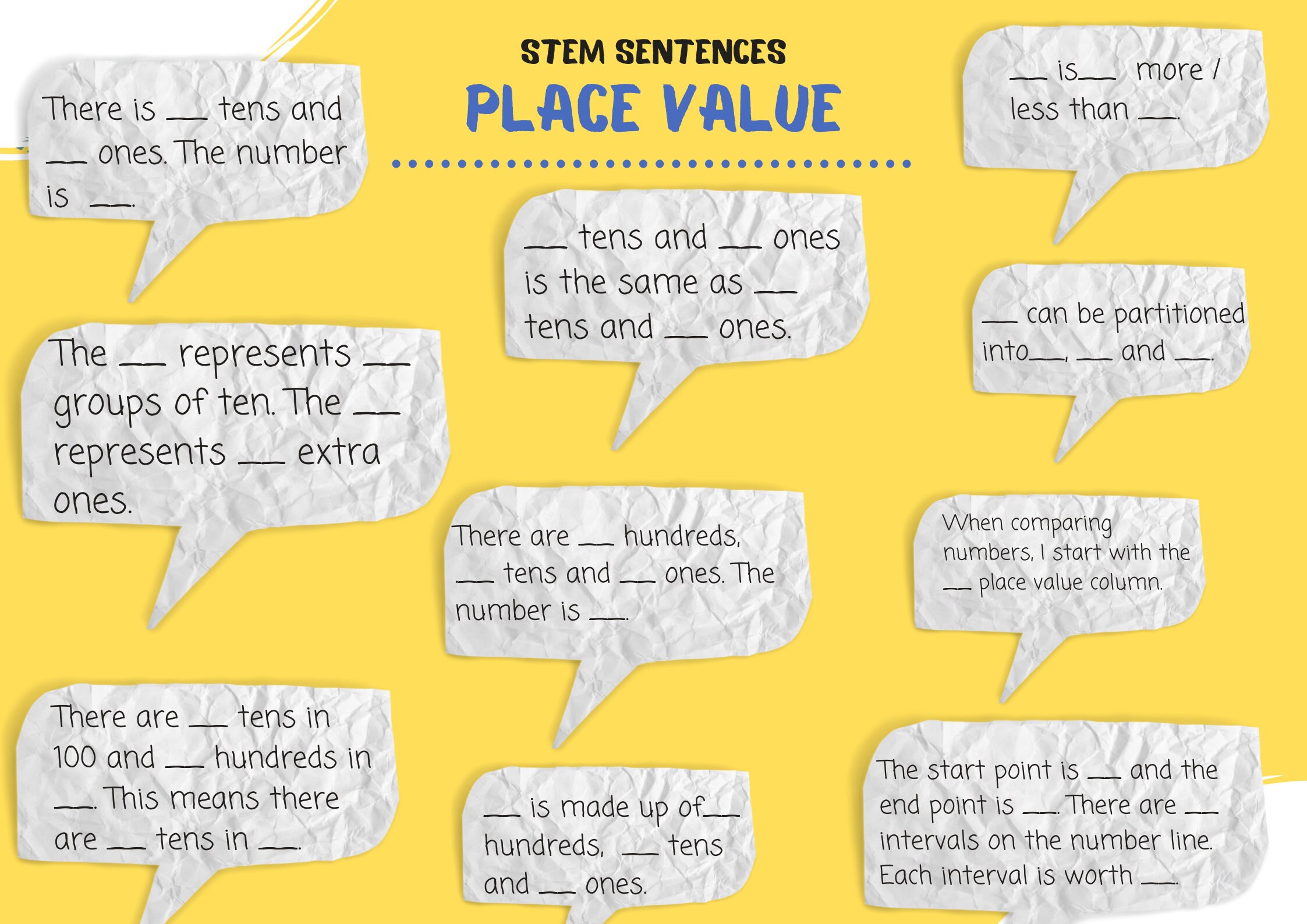 Year 3 Maths Working Wall- Place Value - Etsy