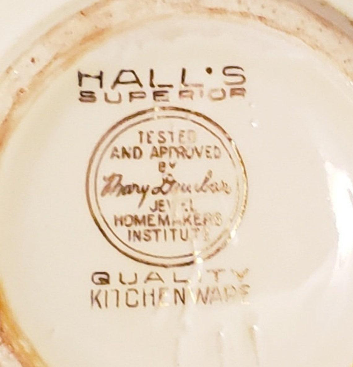 Vintage 1930's Hall's Superior jewel Tea Company Autumn Leaf Small Bowl ...