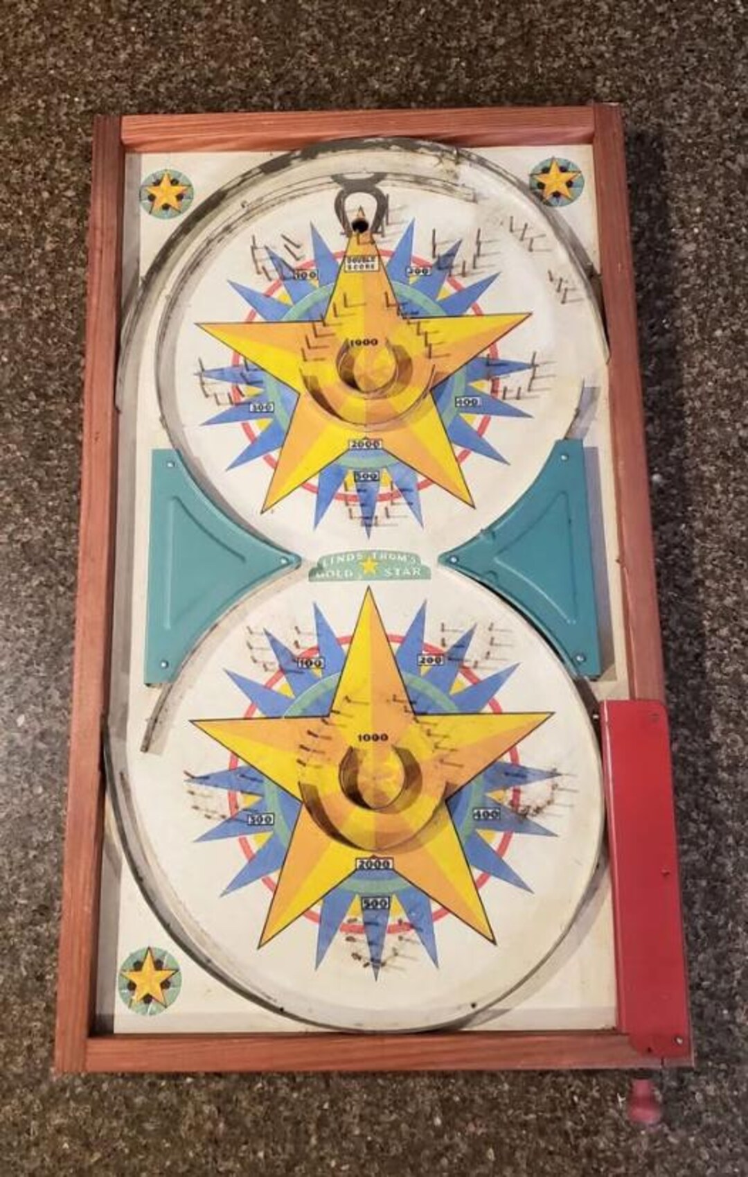 Vintage 1934 Lindstrom's Gold Star Table Top Pinball Game - Etsy