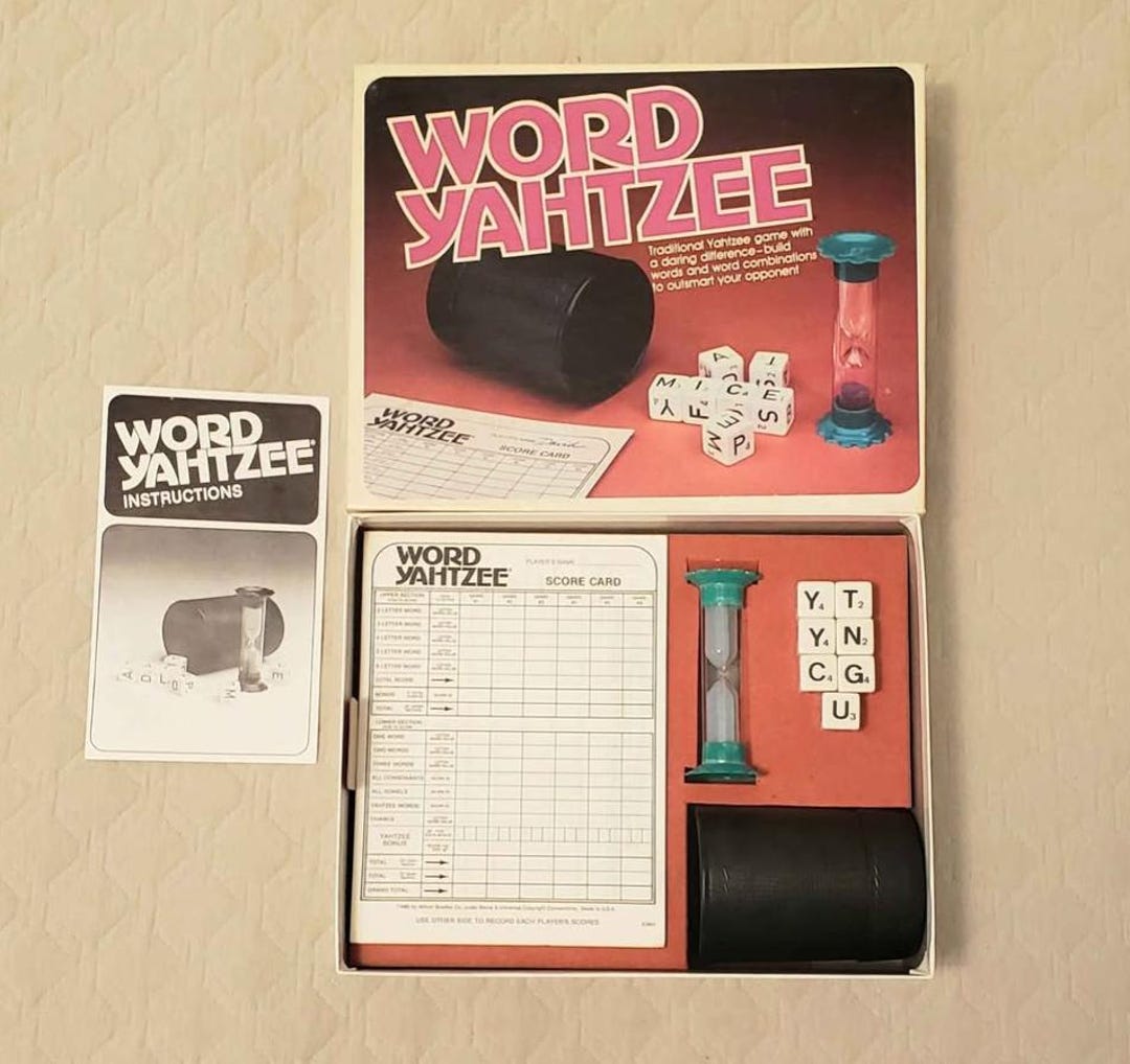 Vintage Word Yahtzee - 1980 Edition - Etsy
