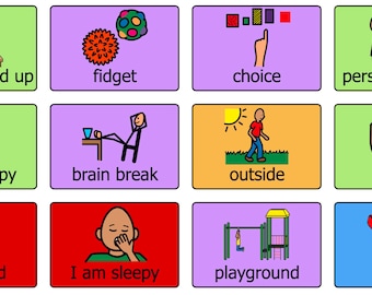 Play Dough Communication Board Aided Language AAC ASL Non - Etsy