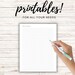 Minimalist to Do List Printable, Lined Paper Printable, Square Grid ...
