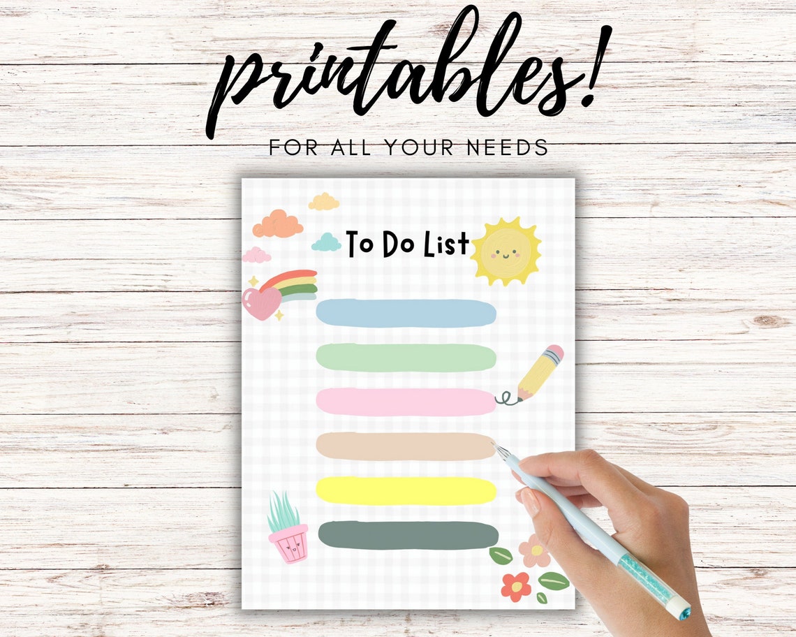 Decorative to Do List Printable, Lined Paper Printable, Blank Paper ...
