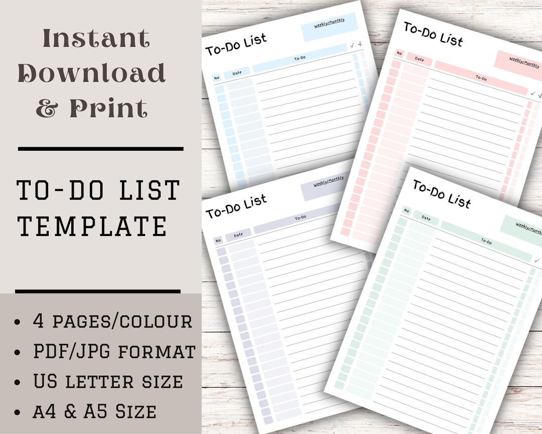 Daily to Do List Printable, Daily Planner Printable, Minimalist ...