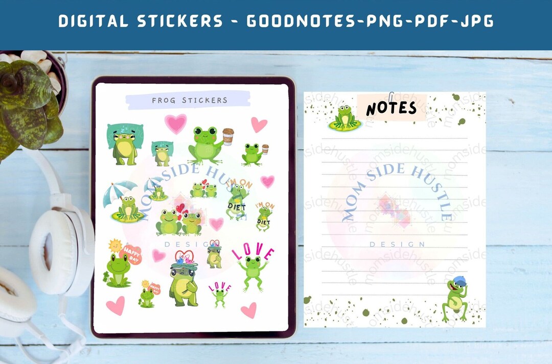 Frog and Toad Stickers, Kids Stickers, Digital Stickers for Goodnotes ...