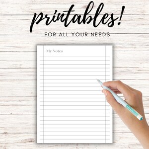 Minimalist to Do List Printable, Lined Paper Printable, Square Grid ...