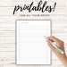 Minimalist to Do List Printable, Lined Paper Printable, Square Grid ...