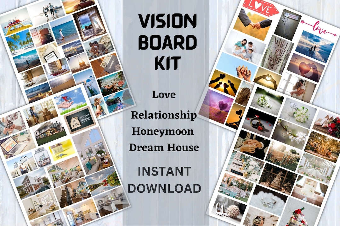 Vision Board Printable, Relationship, Love, Family, Wedding, Dream ...