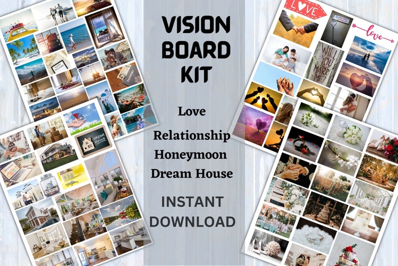 Vision Board Printable, Relationship, Love, Family, Wedding, Dream ...