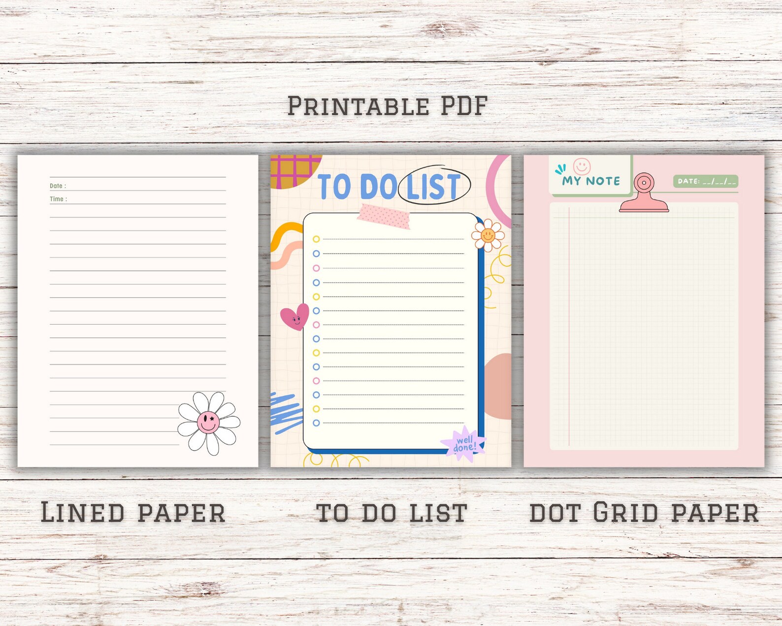Daily to Do List Printable Lined Paper Printable Small Dot - Etsy Australia