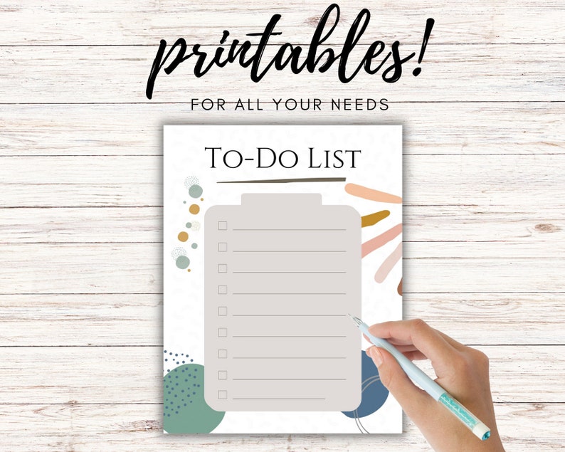 To Do List Printable, Lined Paper Printable, Blank Paper Template, US ...