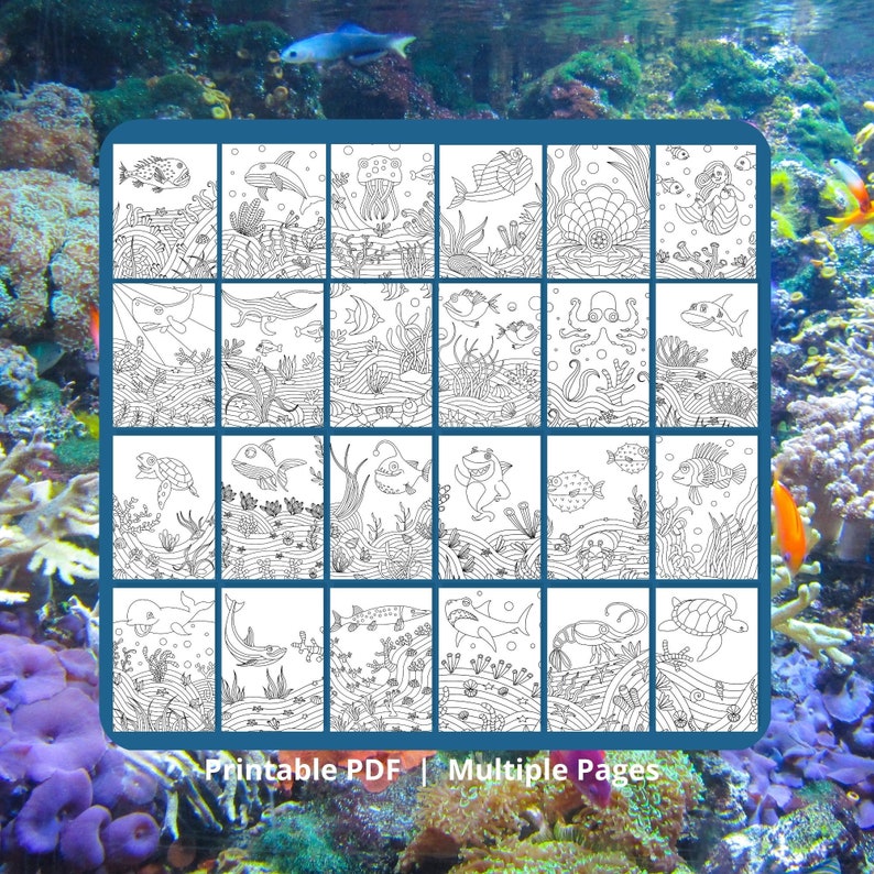 Sea Creatures Colouring Pages, Mermaid Coloring Pages, Under the Sea ...