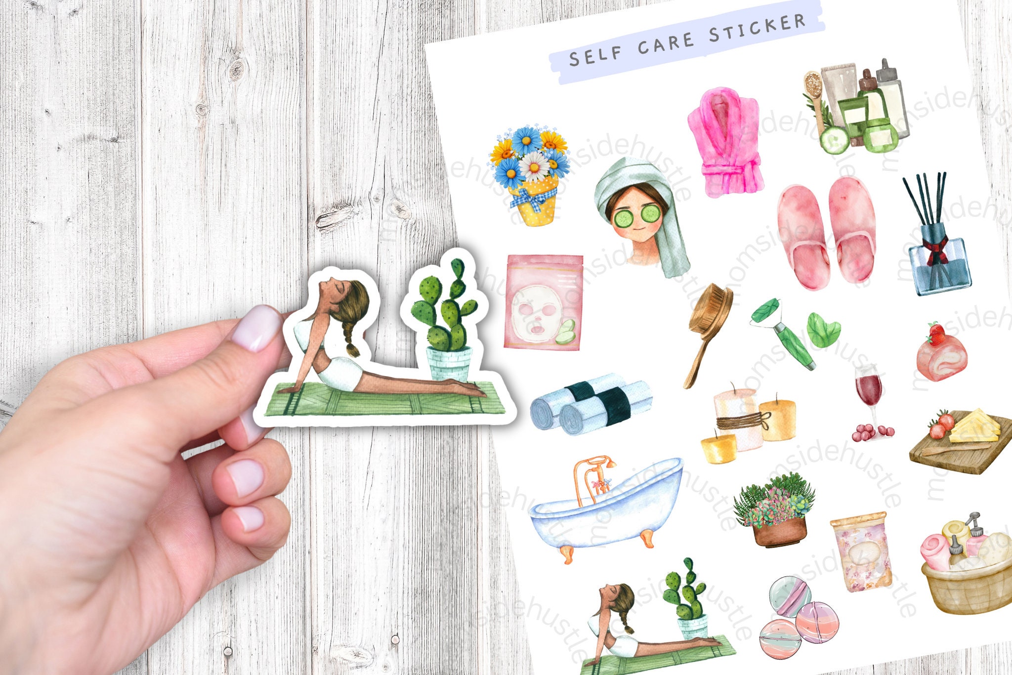 Self Care Stickers, Self Love Stickers, Self Care Digital Stickers, Spa ...