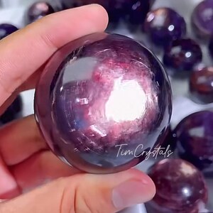 High Quality Purple Lepidolite Quartz Sphere, Flashy Lepidolite Sphere Meditation Ball - Etsy