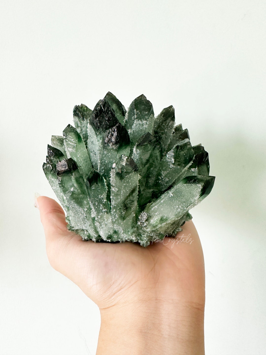 Green Phantom Quartz Crystal Cluster Mineral Healing Specimen - Etsy