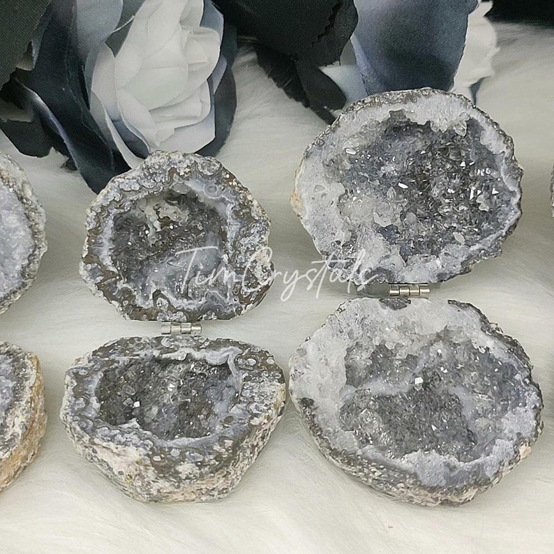 Crystal Geode Ring Box, Engagement Wedding Ring Crystal Box, Crystal ...