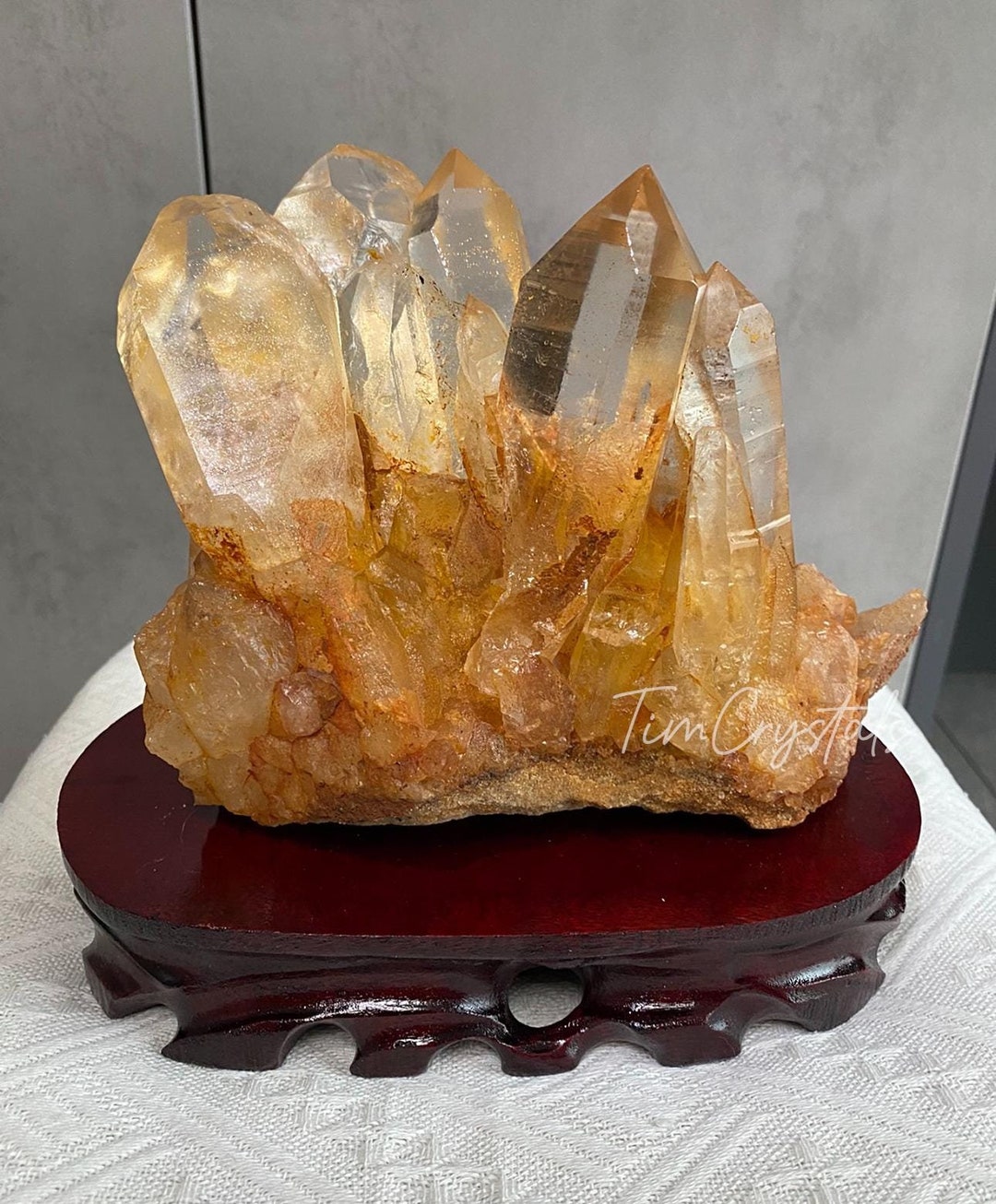 Natural Large Citrine Quartz Cluster Unheated Citrine With Stand - Etsy