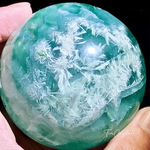 Natural Feather Fluorite Sphere, Feather Rainbow Fluorite, Fluorite ...