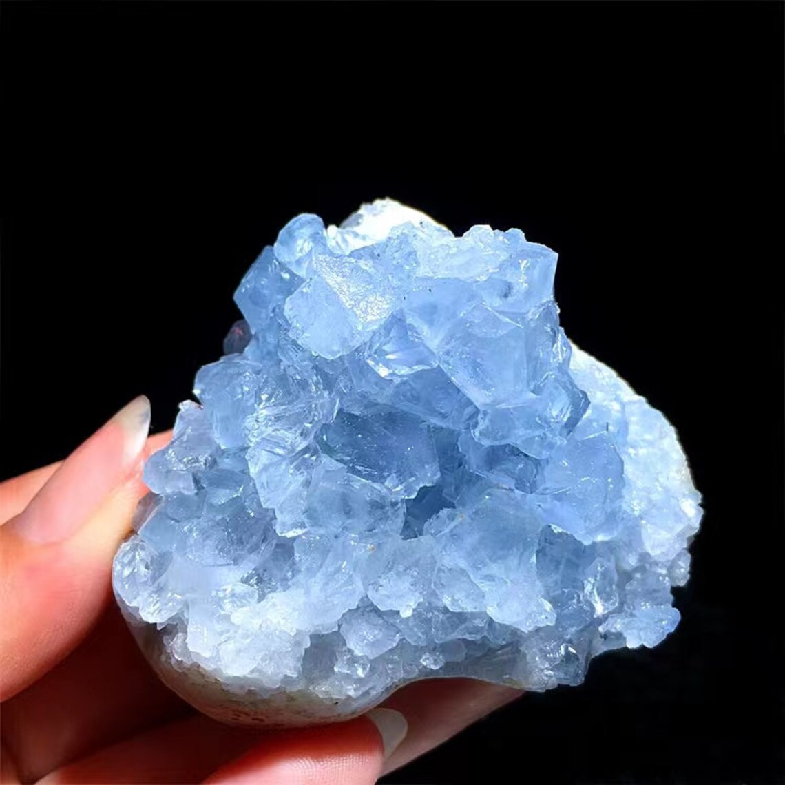 Natural Celestite Crystal Clusters, High Quality Blue Celestite Druze ...