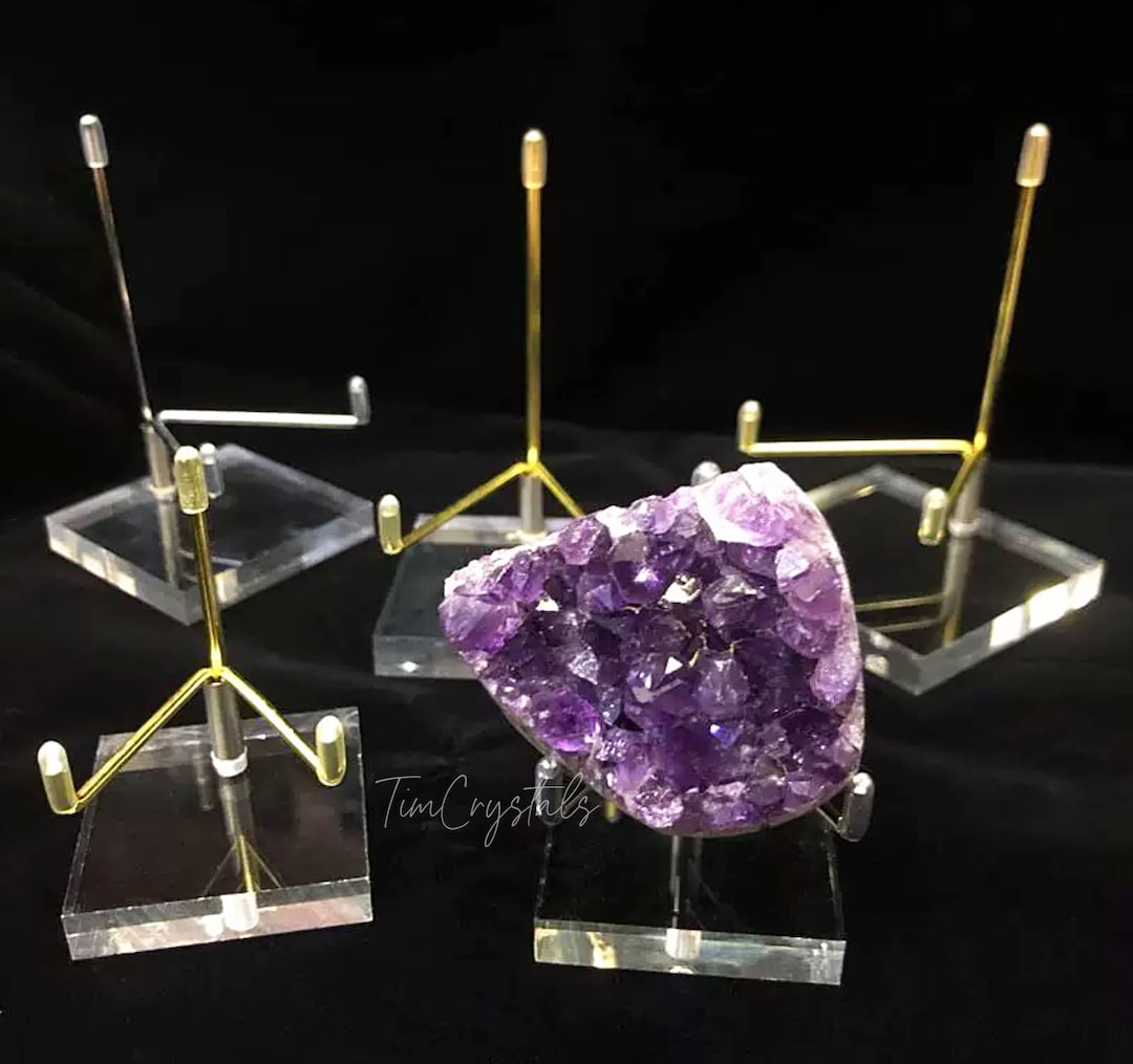 Acrylic Square Display Stand Adjustable Crystal Minerals Stand Base ...
