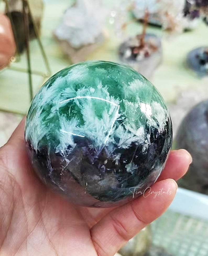 Natural Feather Fluorite Sphere Feather Rainbow Fluorite - Etsy Natural Feather Fluorite Sphere Feather Rainbow Fluorite - Etsy