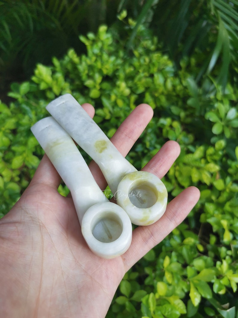 Natural Jade Smoking Pipes Handmade Jade Stone Pipe Tobacco - Etsy