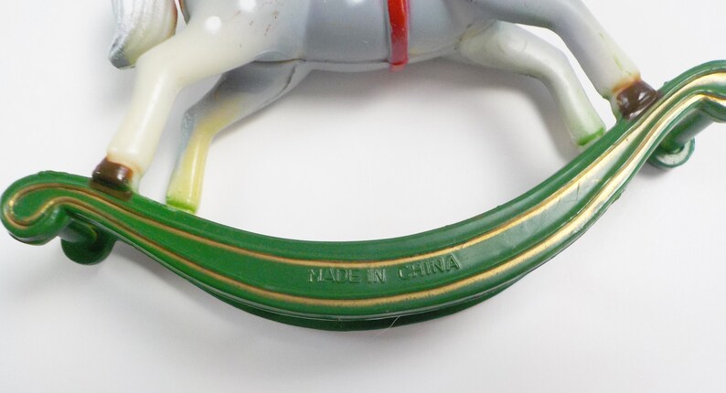Vintage Hard Plastic Rocking Horse Tree Ornament - Etsy