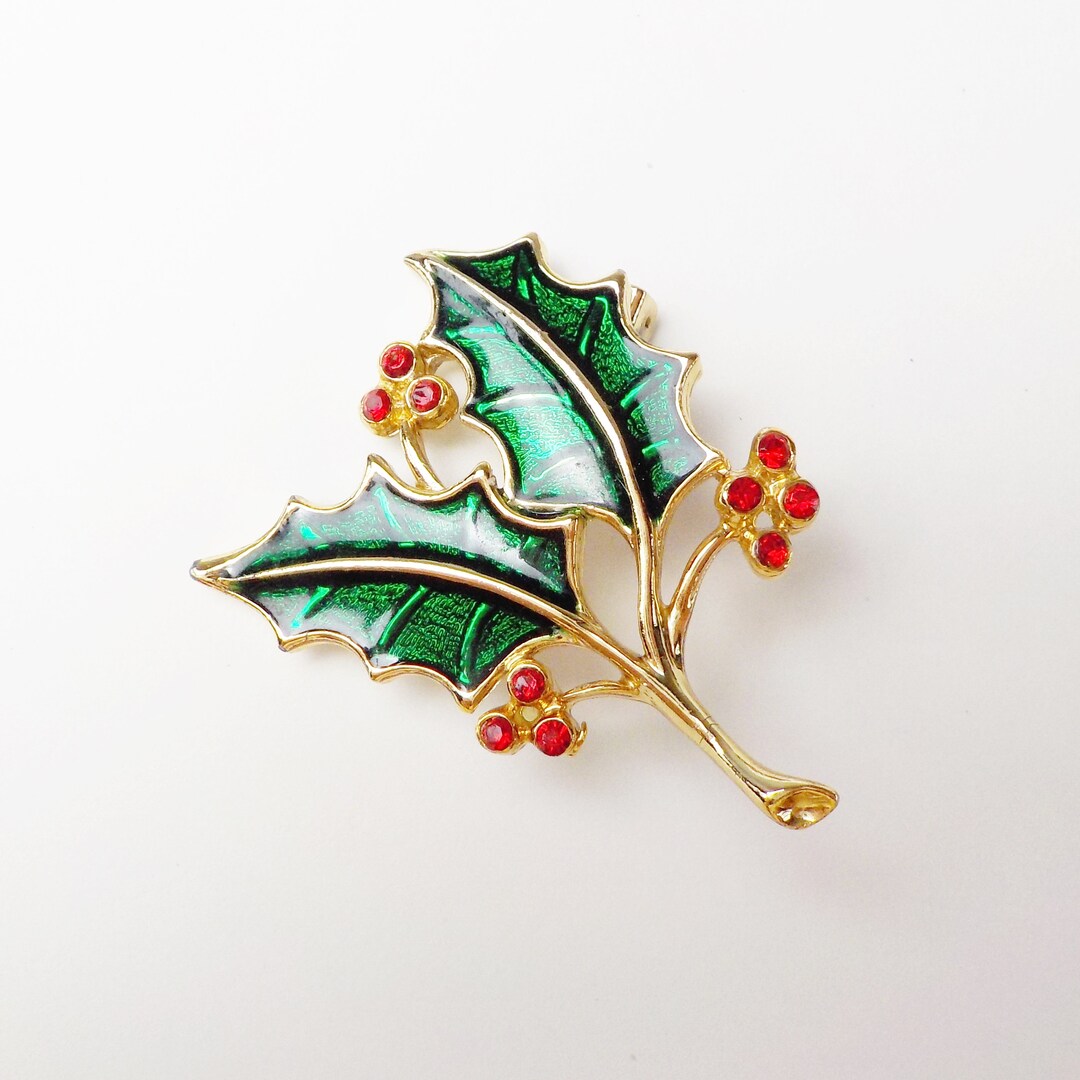 Vintage Signed Beatrix Holly Brooch Christmas Pin - Etsy