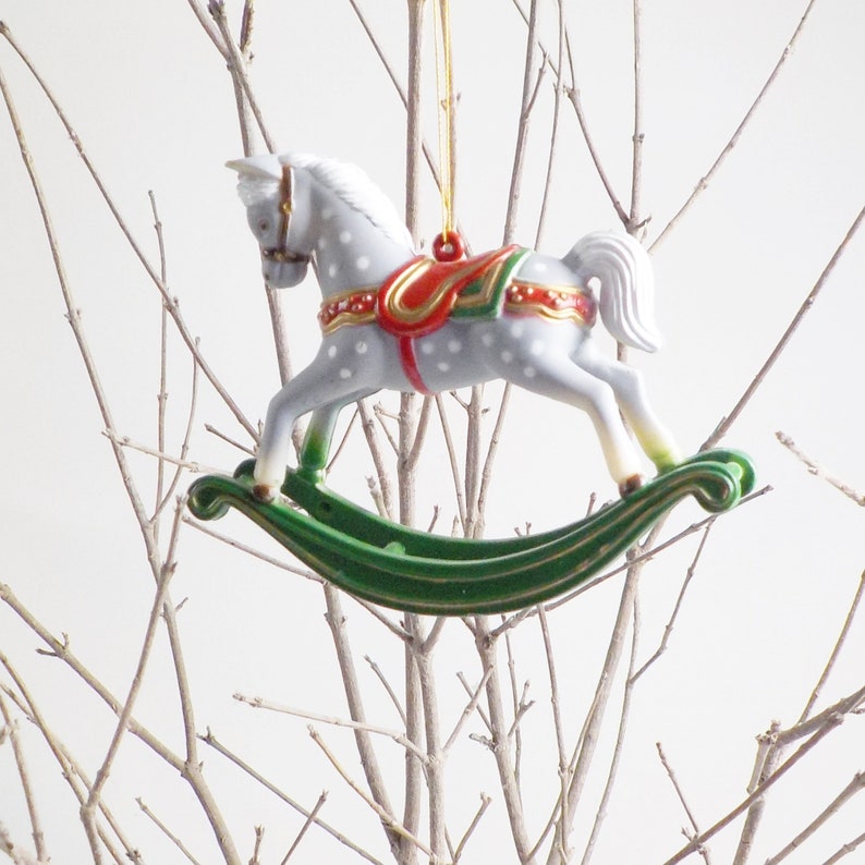 Vintage Hard Plastic Rocking Horse Tree Ornament - Etsy