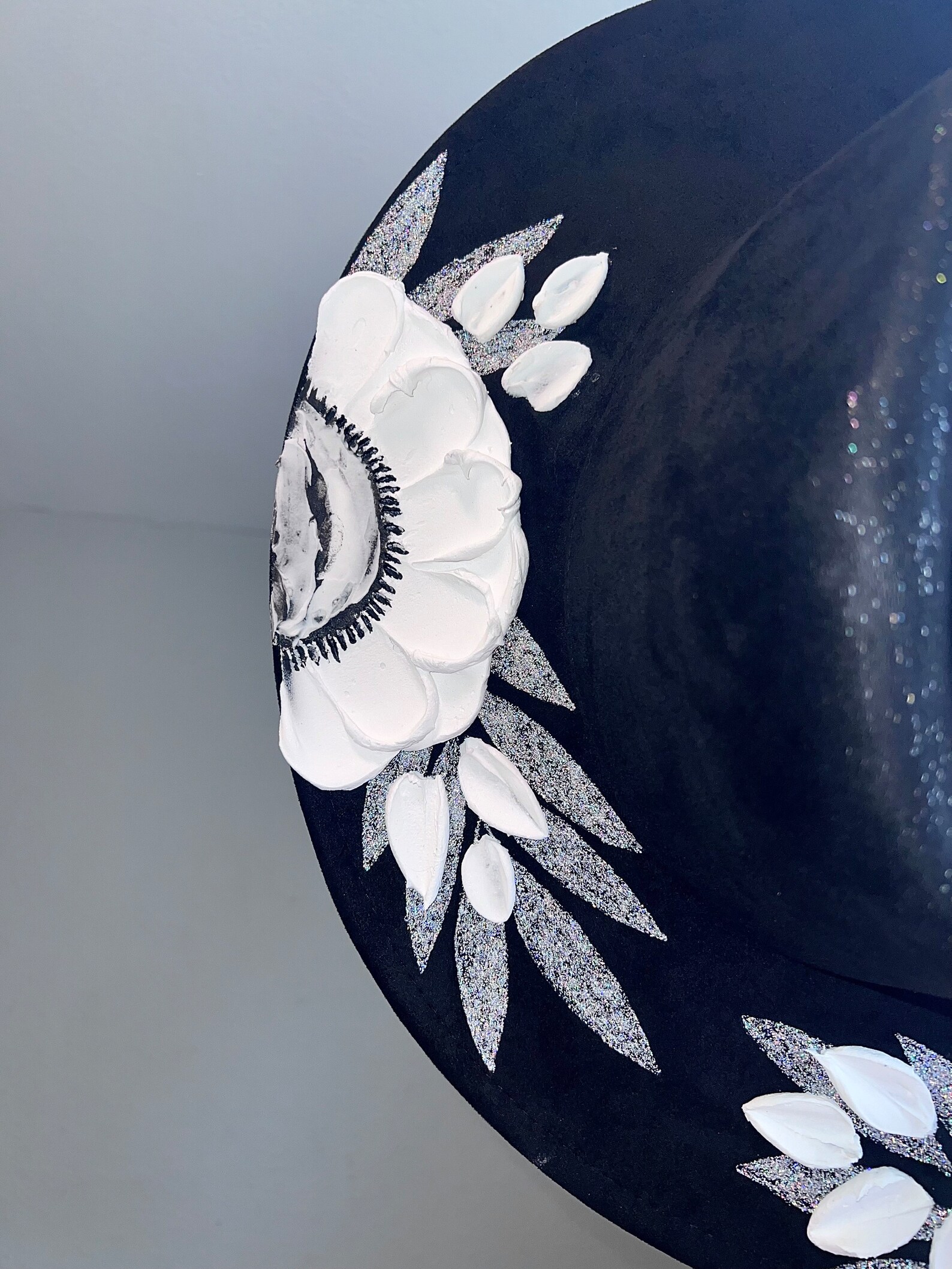 Wide Brim Fedora Halloween Hat Flower Crown Hat Spooky Season Hat ...