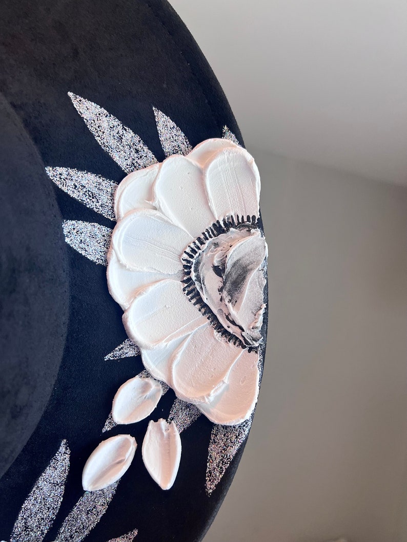 Wide Brim Fedora Halloween Hat Flower Crown Hat Spooky Season Hat ...