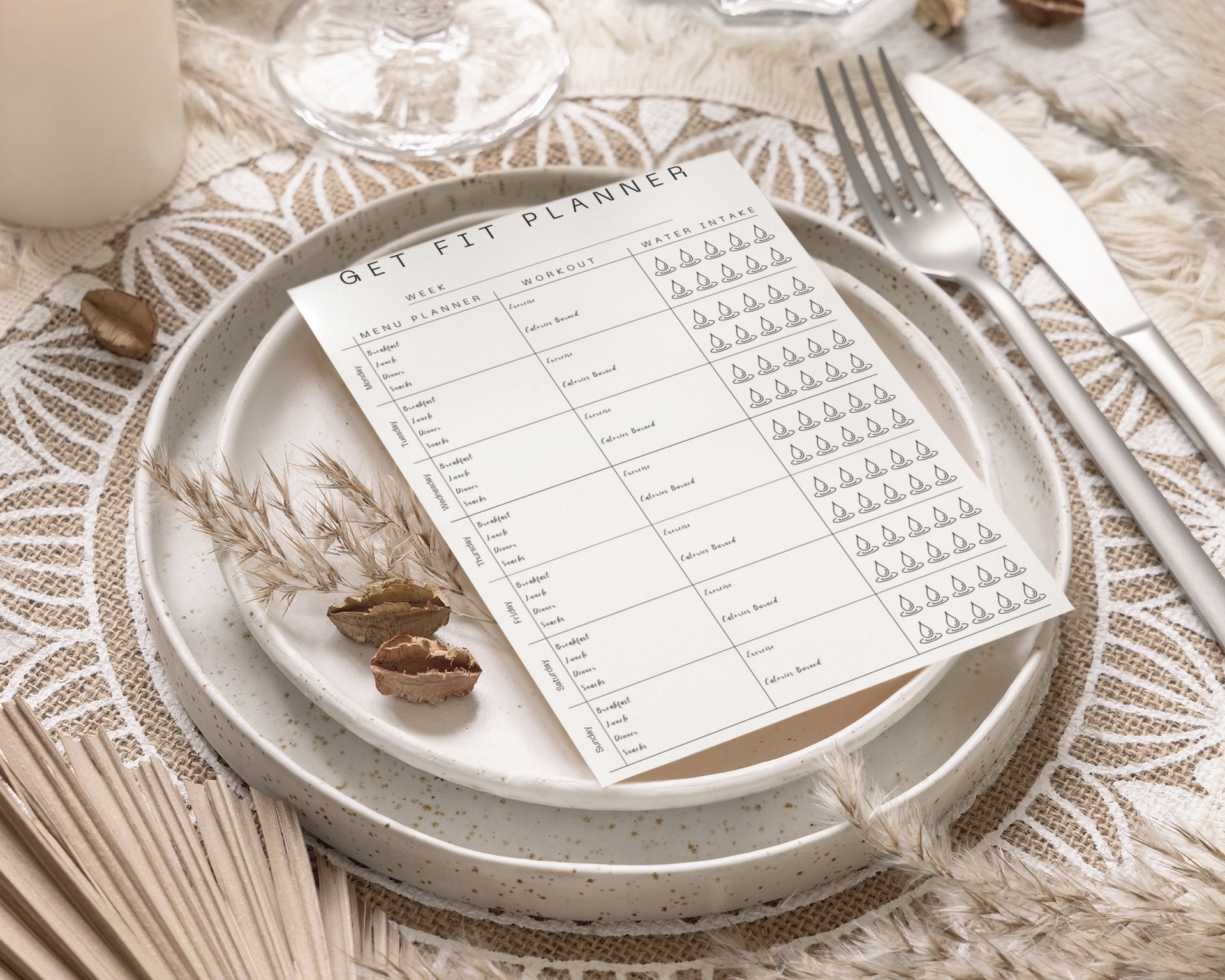 Get Fit Planner, Printable Planner - Etsy