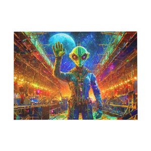 Painted Alien Puzzle 1000-piece - Etsy
