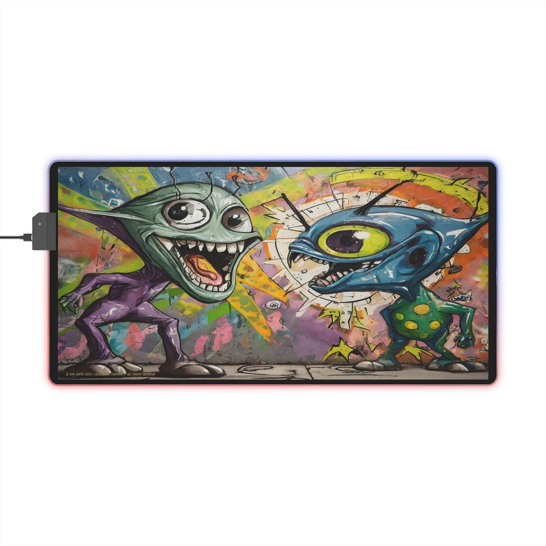 Alien Street Mural Gaming Mouse Pad - Etsy