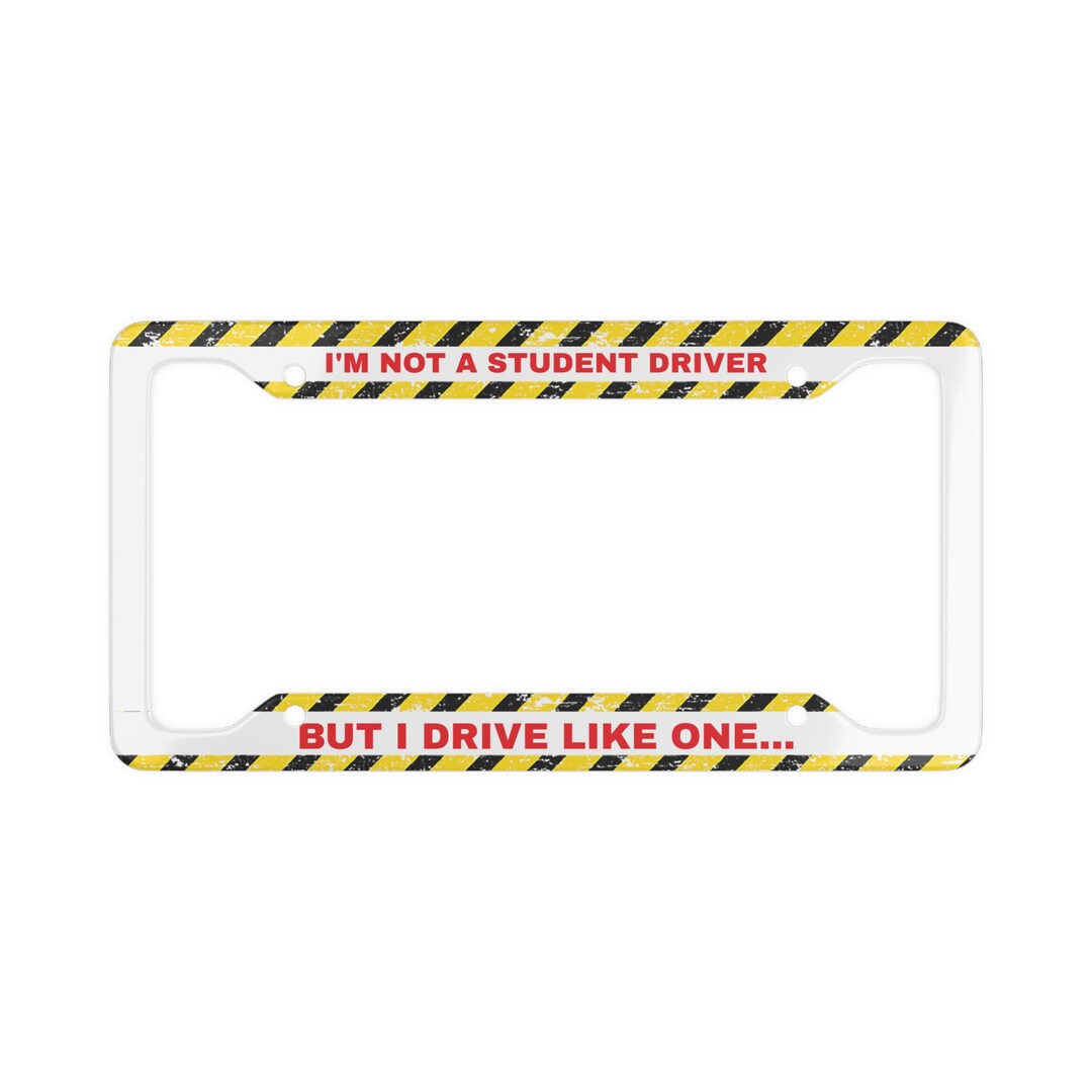Student Driver License Plate Frame - Etsy