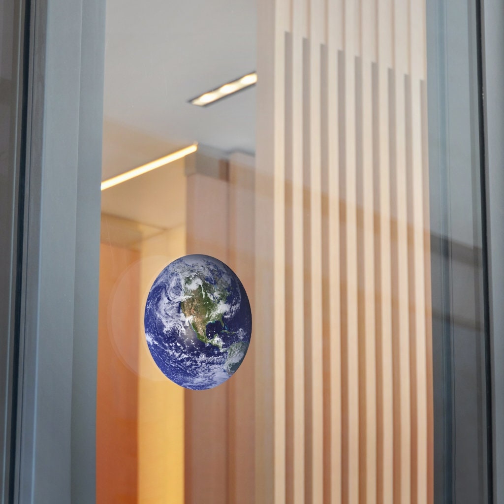 4x4 / 5x5 Earth Round Vinyl Stickers - Etsy