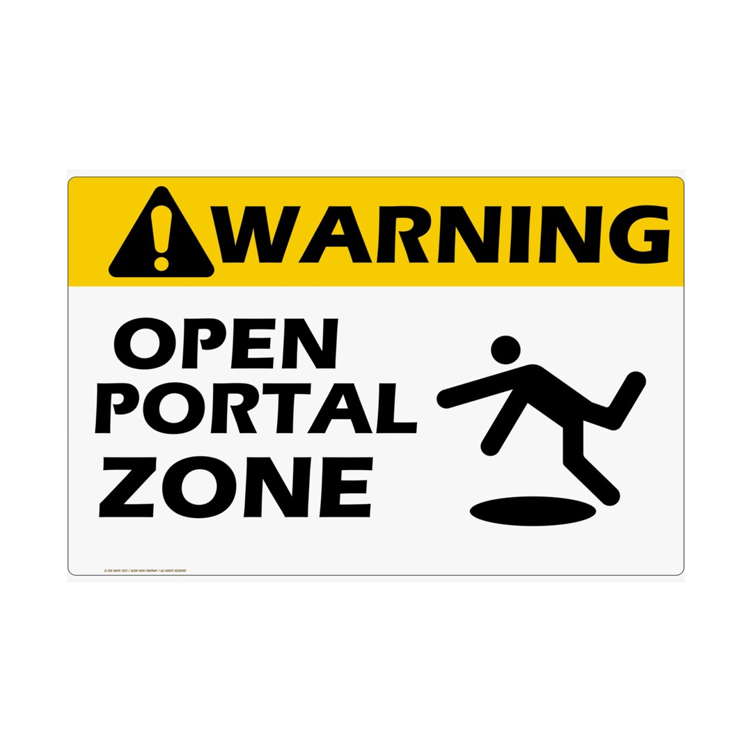 Open Portal Warning Sign Posters - Etsy Australia