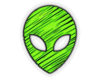 Alien Head Vinyl Decal Sticker - Etsy
