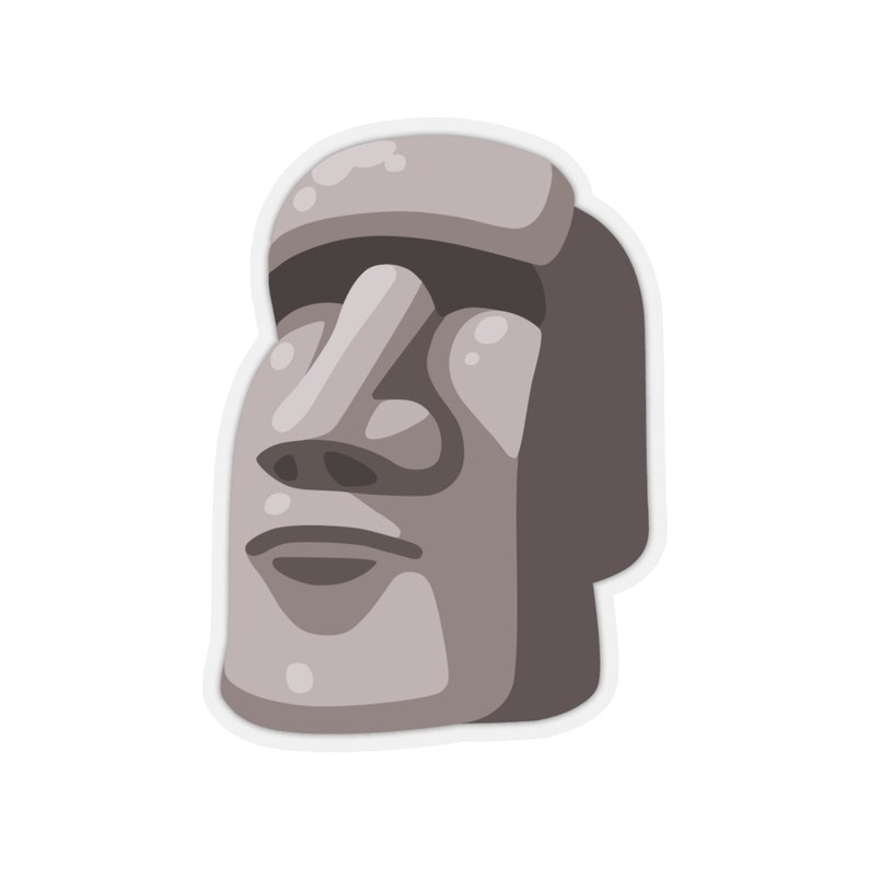 Moai Die Cut Sticker - Etsy