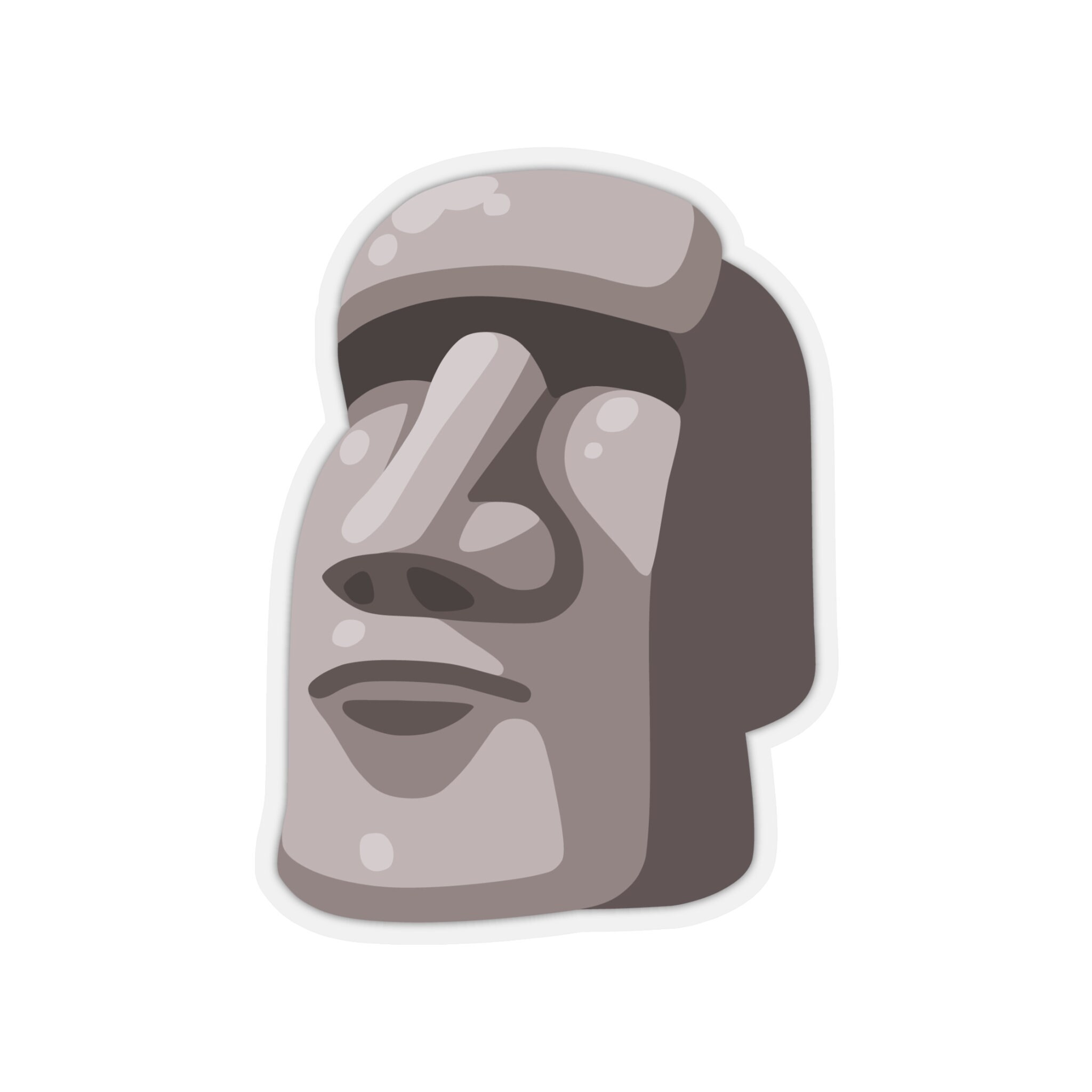 Moai Die Cut Sticker - Etsy