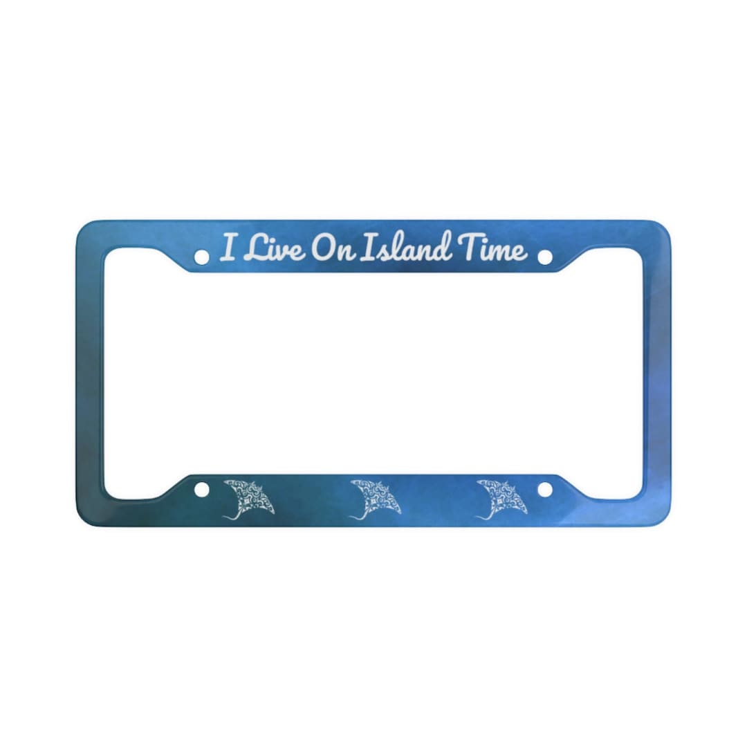 Island Time License Plate Frame - Etsy
