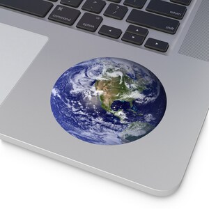 4x4 / 5x5 Earth Round Vinyl Stickers - Etsy