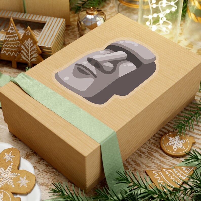 Moai Die Cut Sticker - Etsy