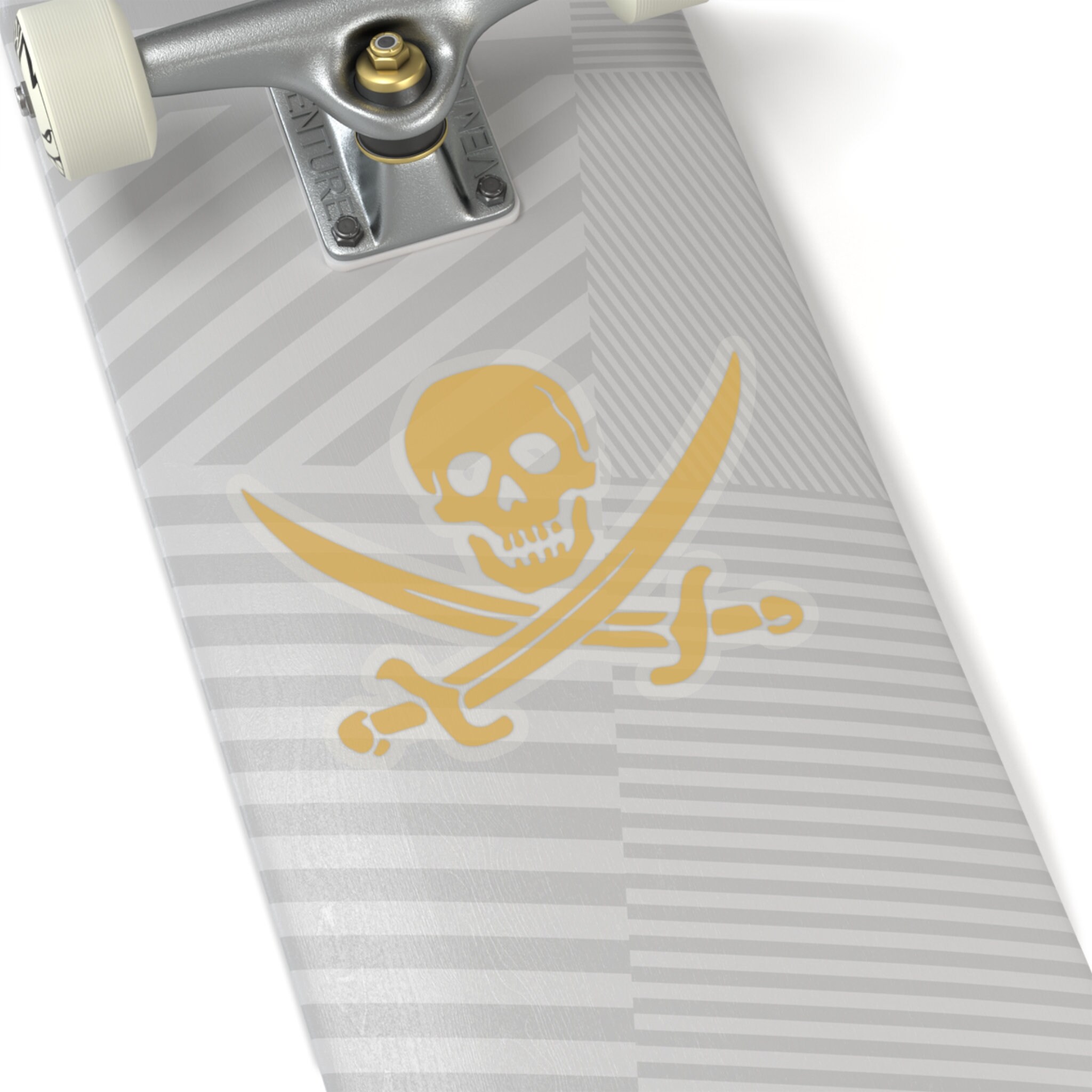 Gold Jolly Roger Die Cut Sticker - Etsy