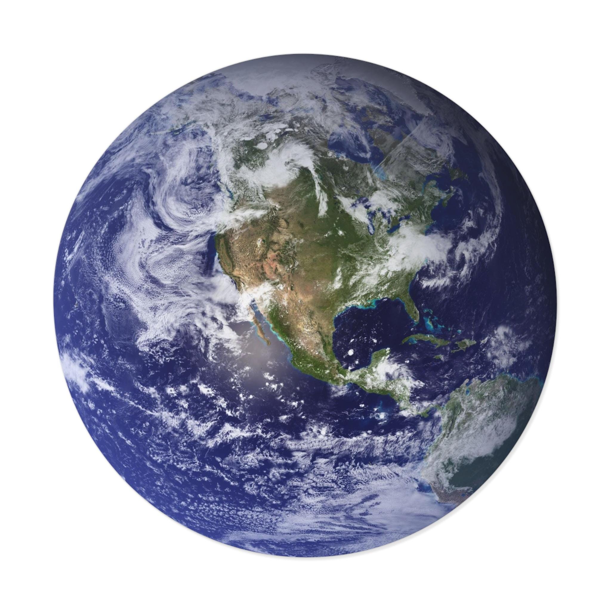 4x4 / 5x5 Earth Round Vinyl Stickers - Etsy