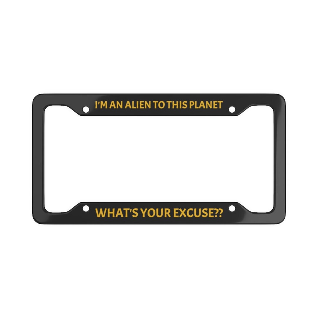 ALIEN TO PLANET License Plate Frame - Etsy