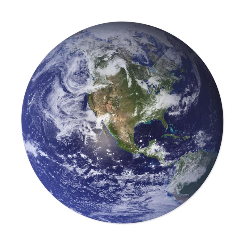 4x4 / 5x5 Earth Round Vinyl Stickers - Etsy