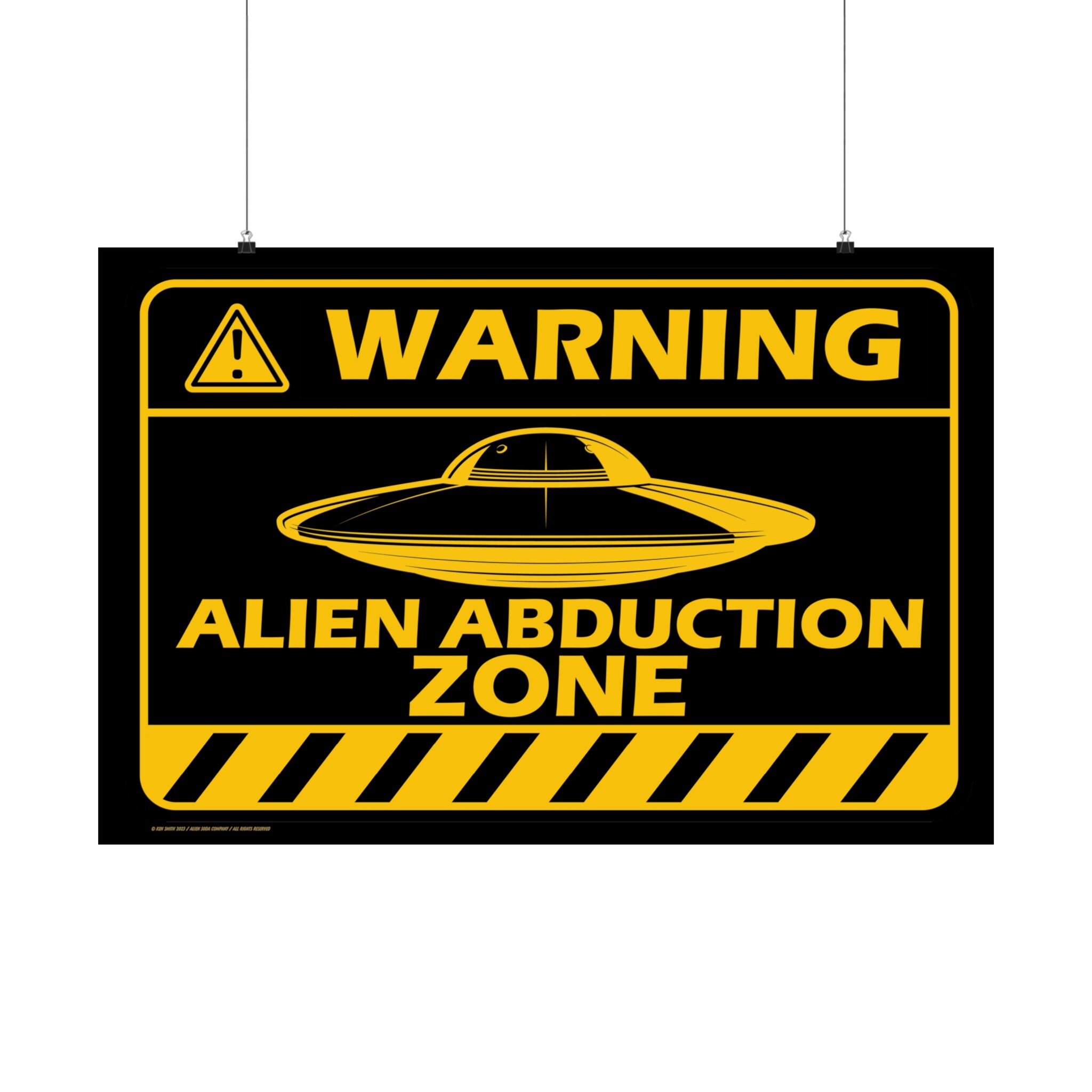 Alien Abduction Warning Sign Posters - Etsy